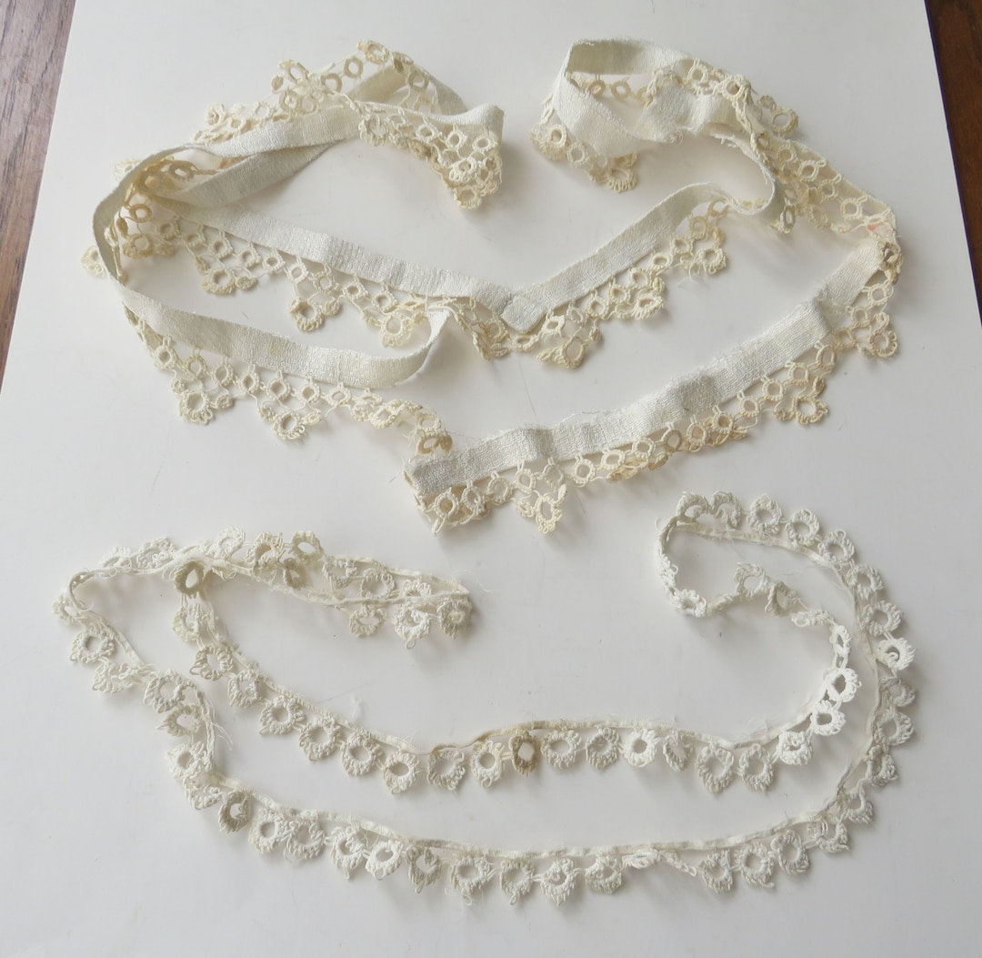 2 Antique Tatting White Trim Tatted Wedding Bridal Bride Vintage - Etsy