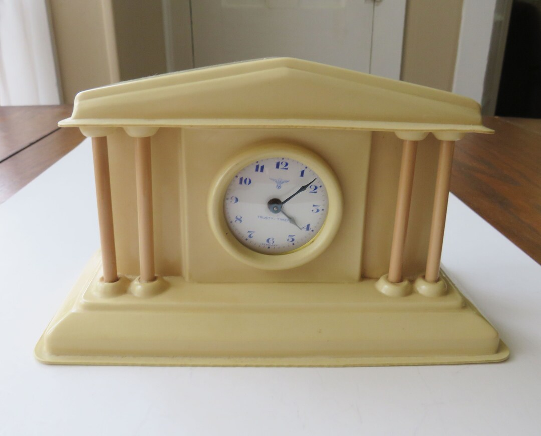 Antique Celluloid Clock Germany NOT WORKING Vintage - Etsy