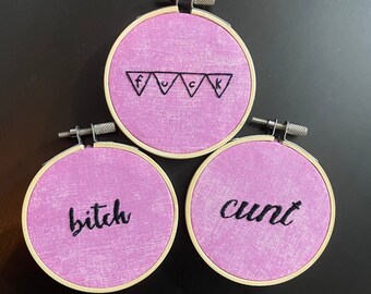 Curse Embroidery - Etsy