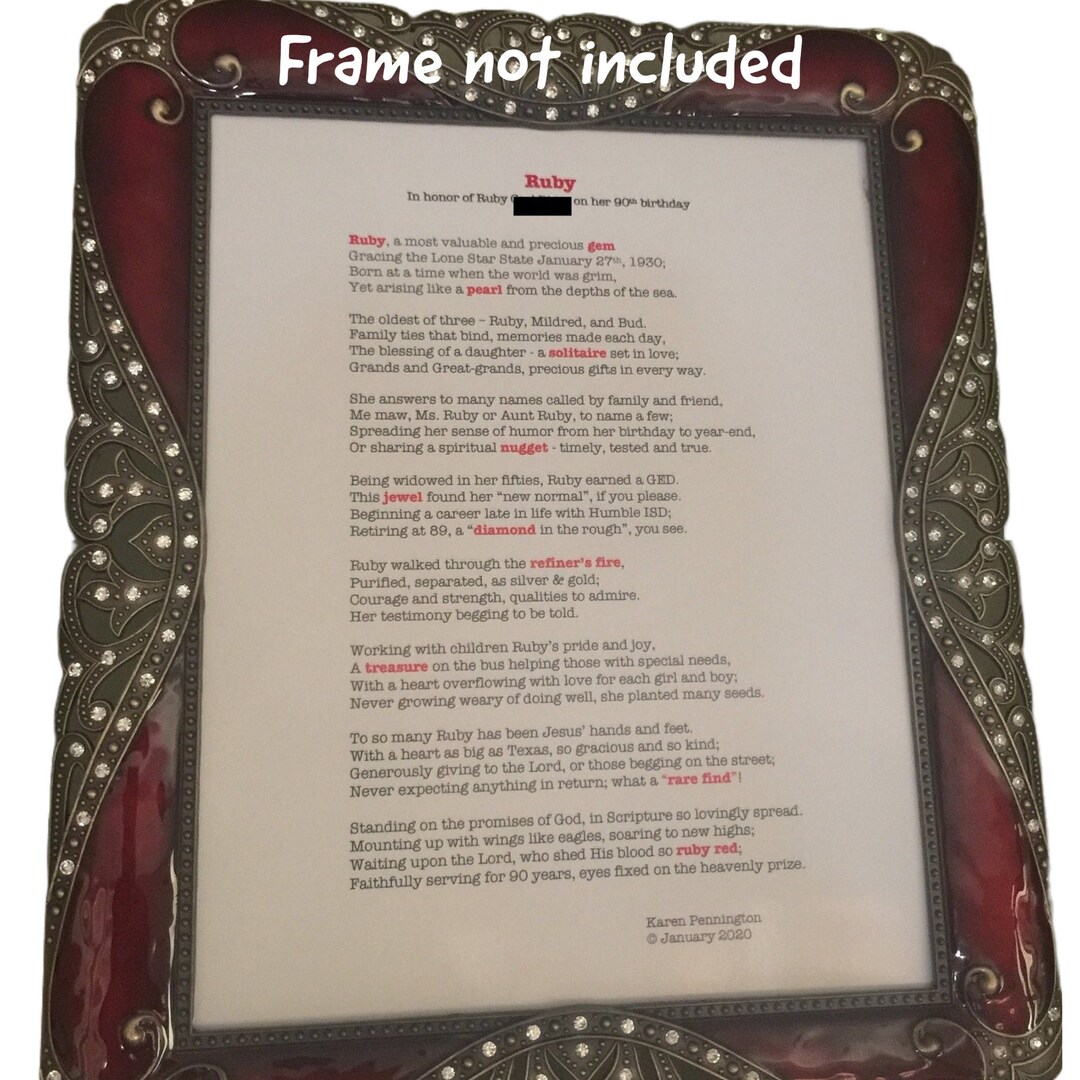 Custom Poem Unique One-of-a-kind Poetry for Special Occasion Poetic ...