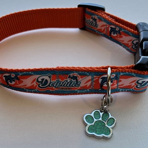 Miami Dolphins Dog Collar - Etsy