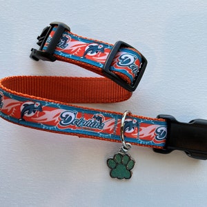 Miami Dolphins Dog Collar - Etsy
