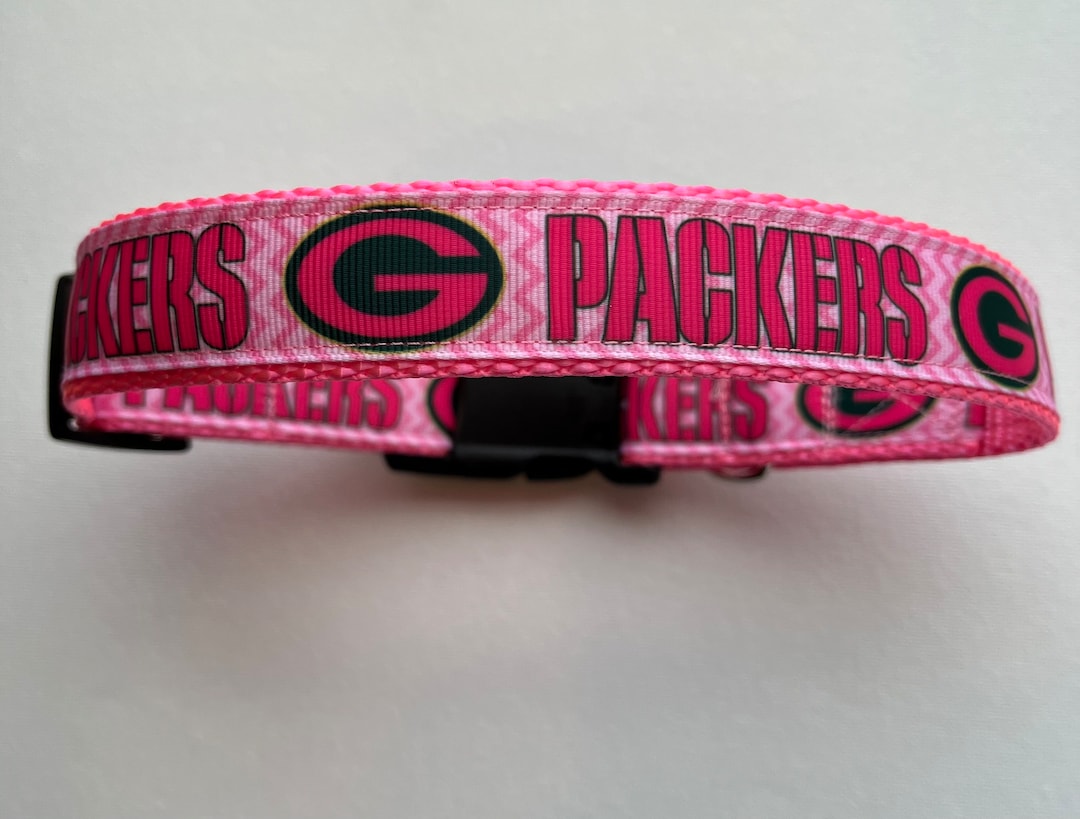 Green Bay Packers Pink Dog Collar - Etsy