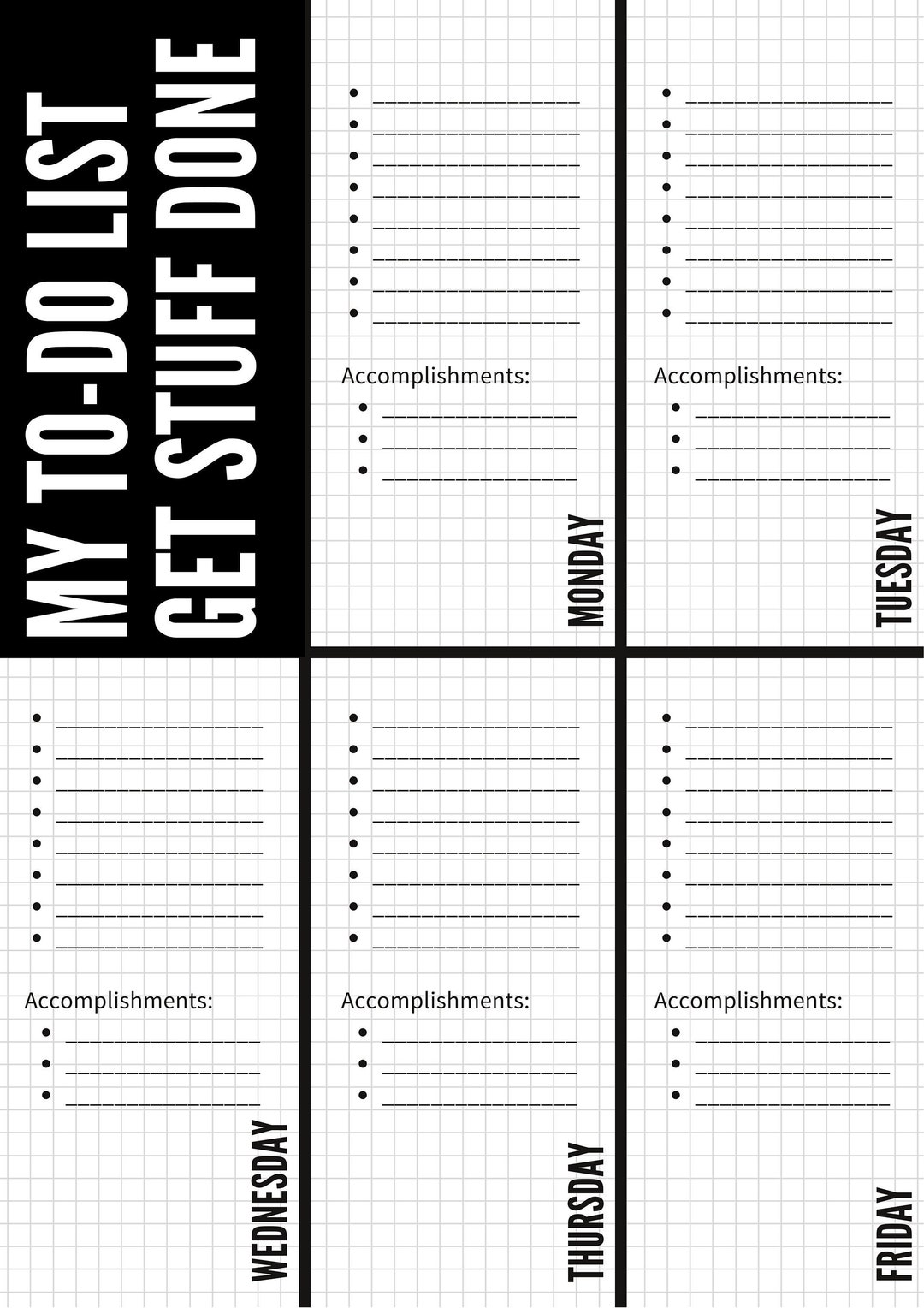 Work Day Organizer Printable Fillable. Work Planner. Printable Planner ...