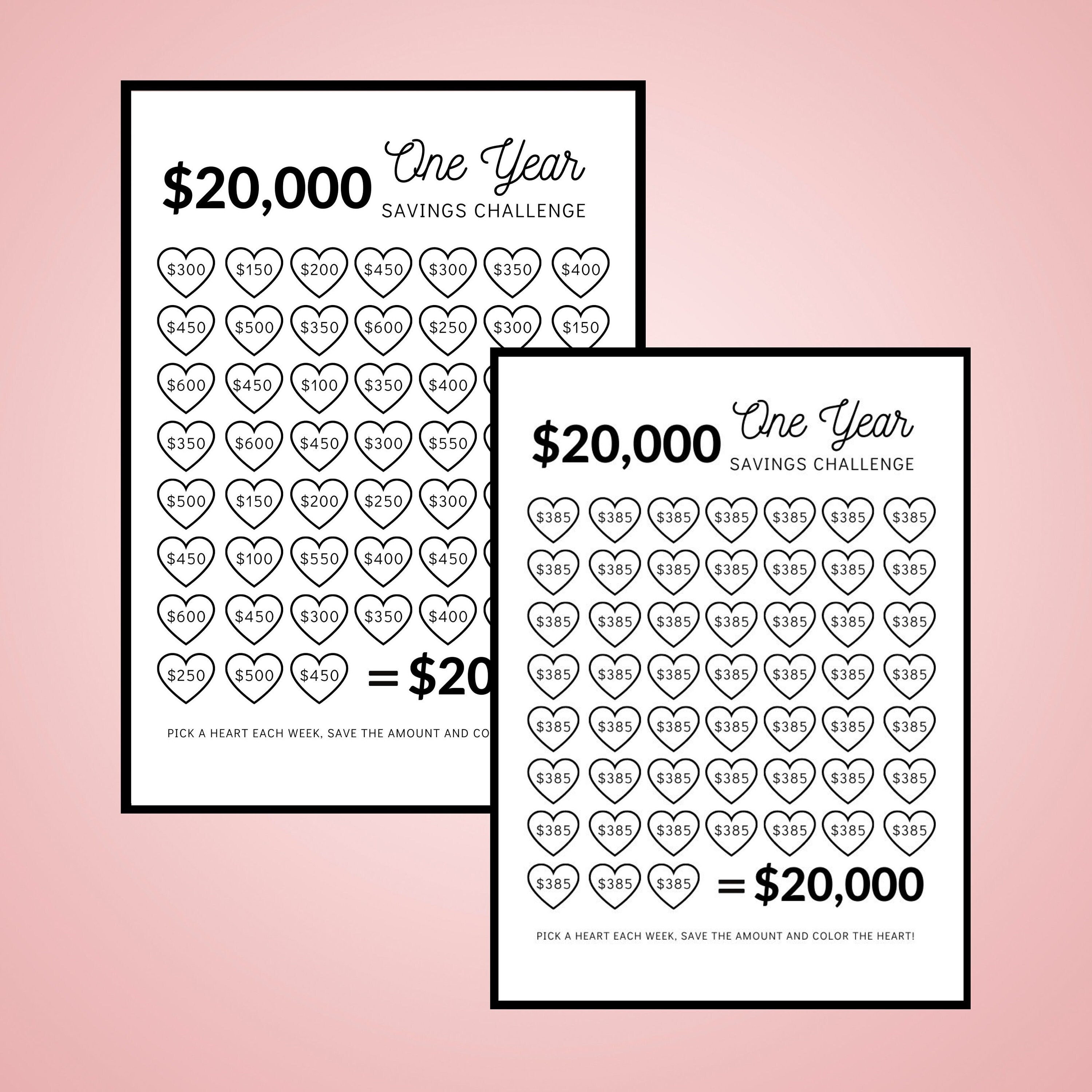 Save 20 000 Dollars In One Year Money Saving Challenge 20k 20 000