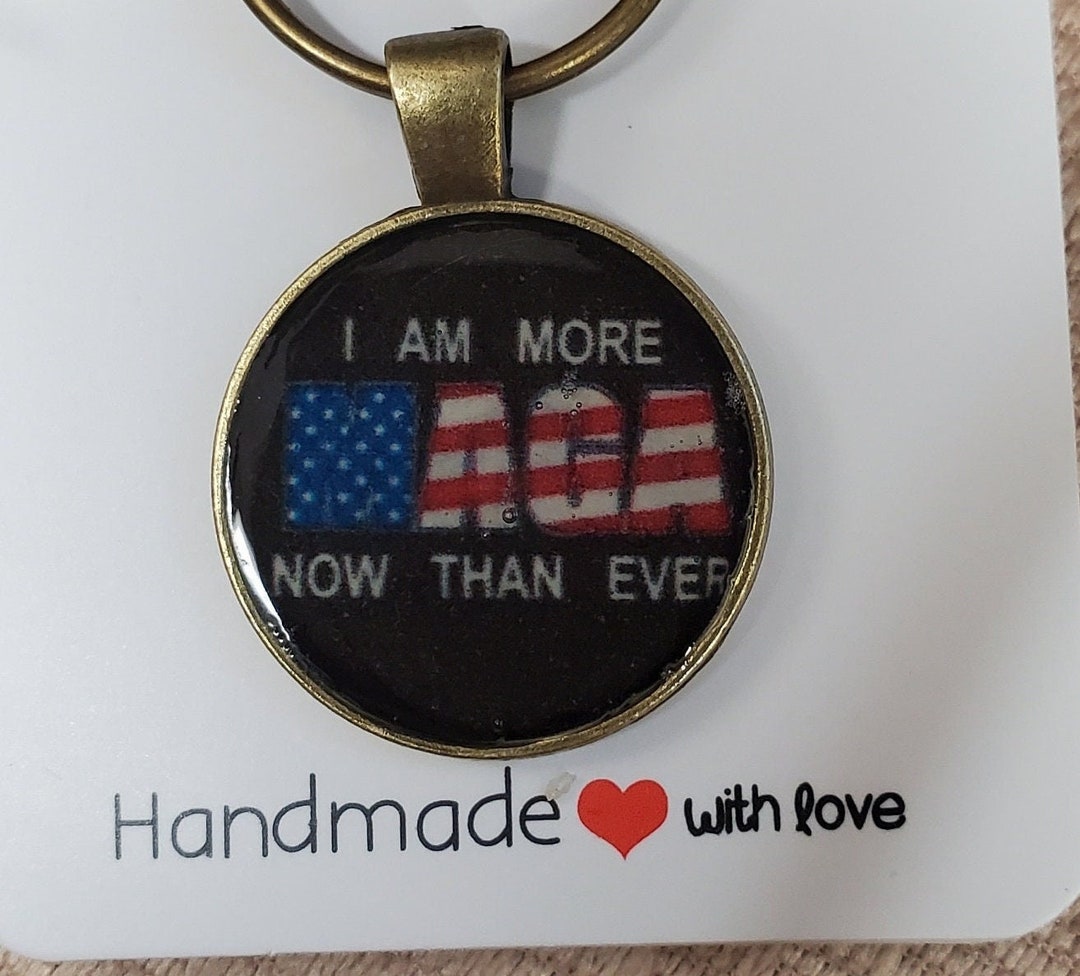 Handmade MAGA Keychain: Patriotic Support - Etsy