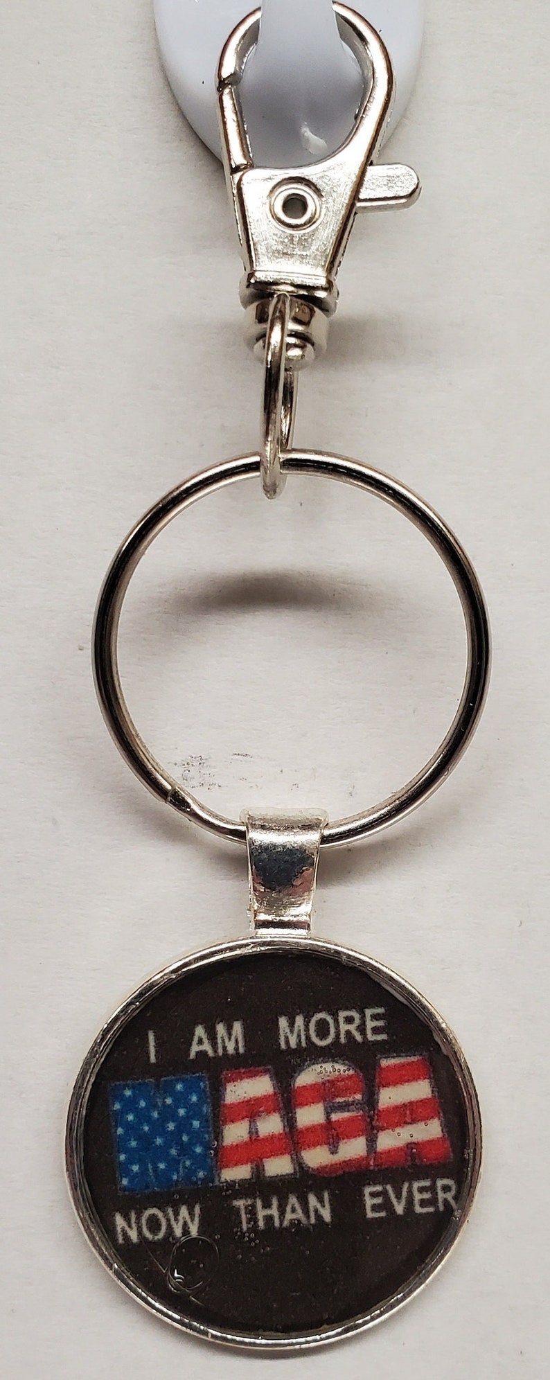 Handmade MAGA Keychain: Patriotic Support - Etsy