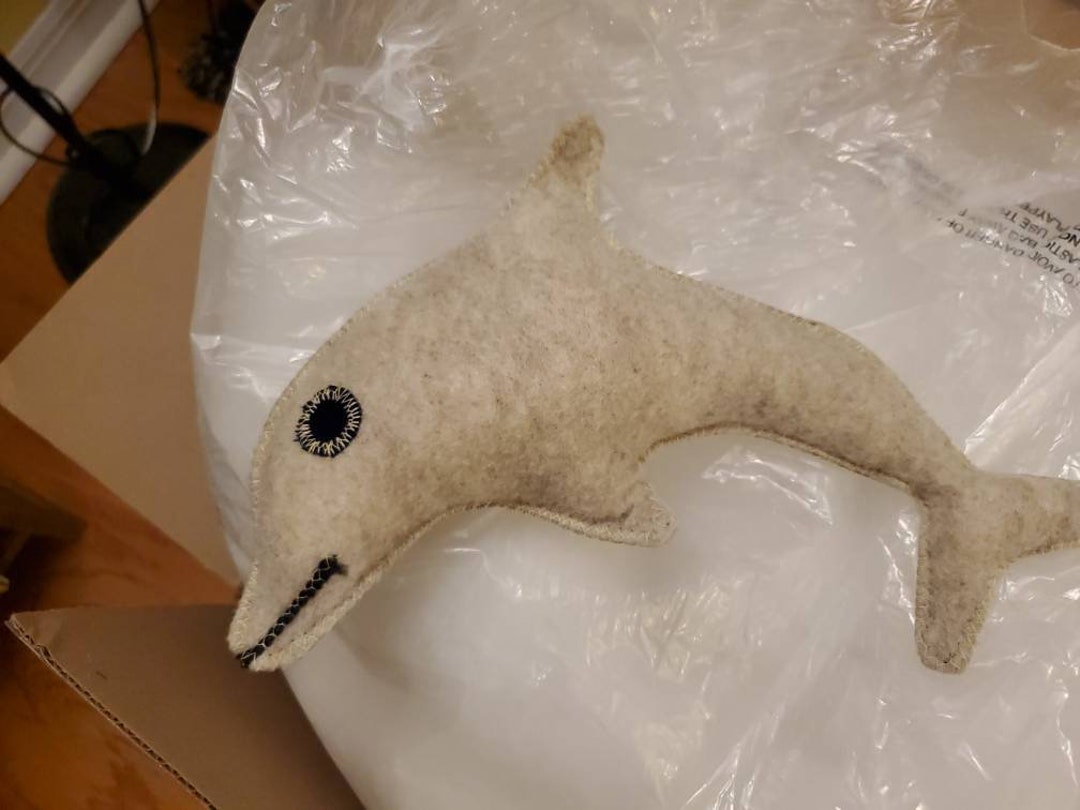 Dog Toy With Squeaky. Dolphin - Etsy