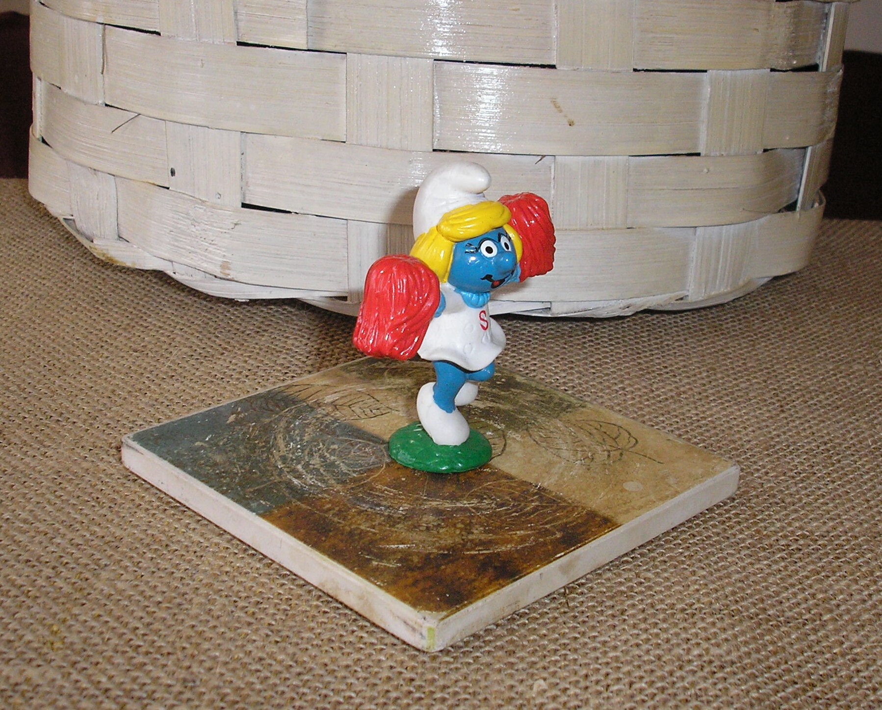 Vintage 2 Smurf Figures, Cheer Leader and Cupid 1981 - Etsy