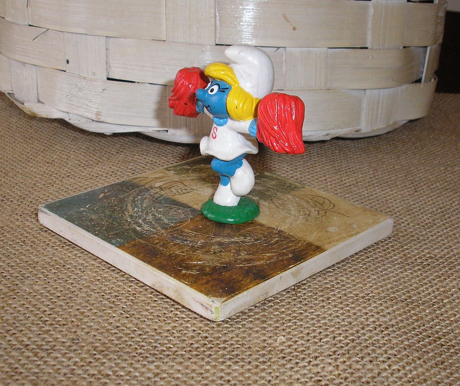 Vintage 2 Smurf Figures, Cheer Leader and Cupid 1981 - Etsy
