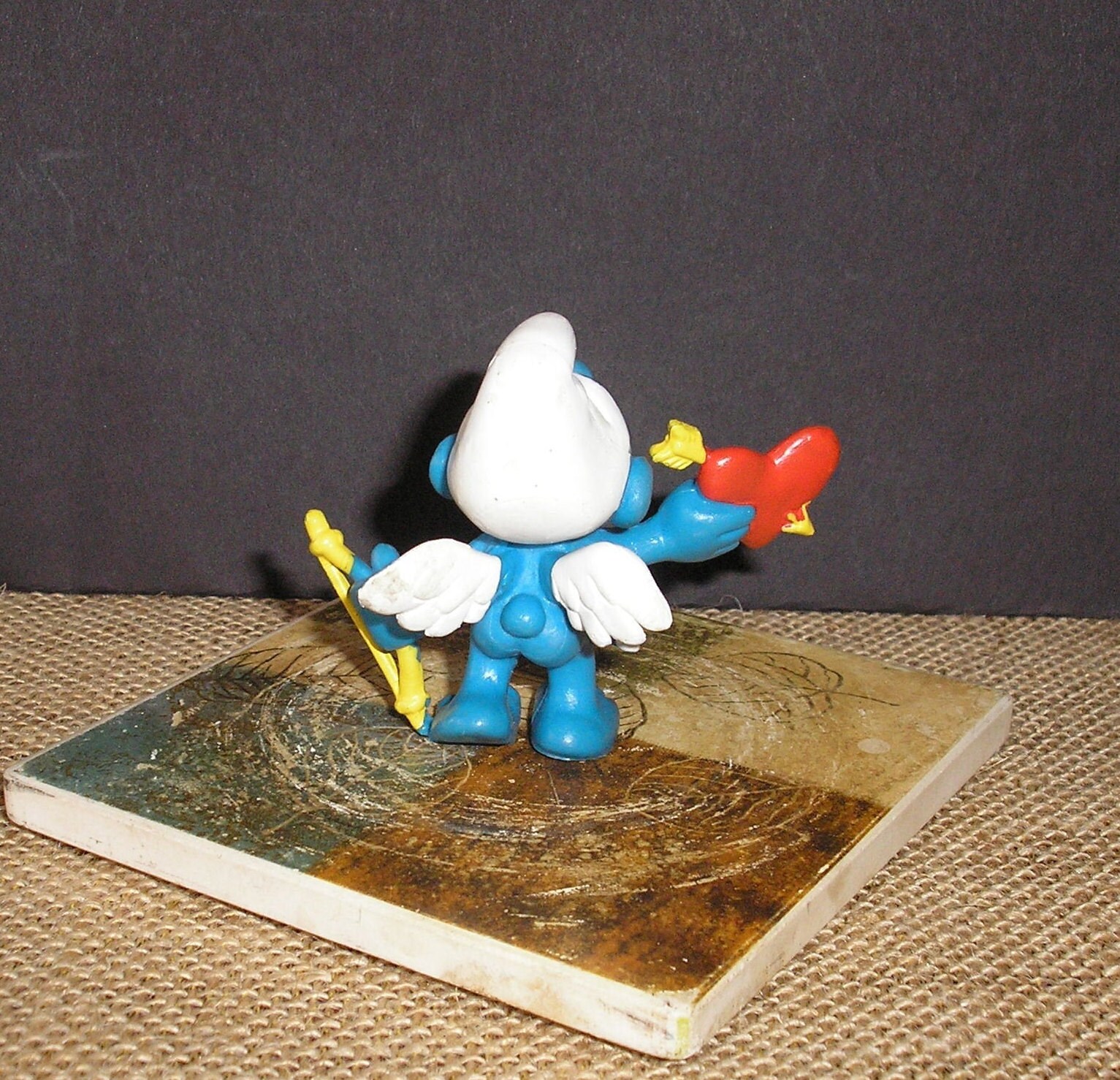 Vintage 2 Smurf Figures, Cheer Leader and Cupid 1981 - Etsy