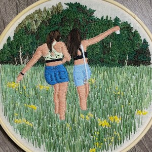 Custom Portrait Embroidery Portrait Art Custom Family Portrait Family ...