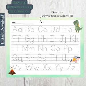 Alphabet and Number Tracing Worksheet Printable | Kindergarten ABC ...