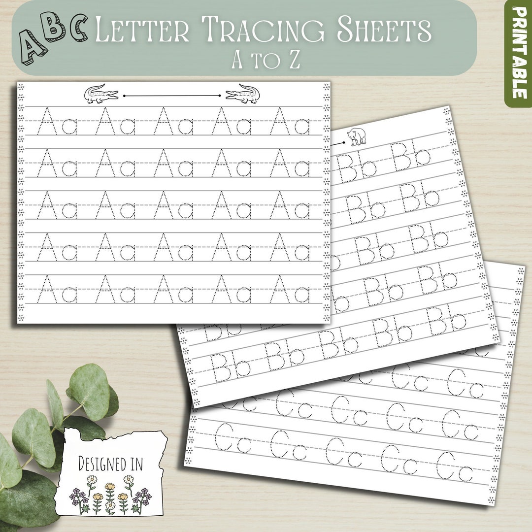 Alphabet Tracing Printable Curriculum Worksheets for Preschool ...