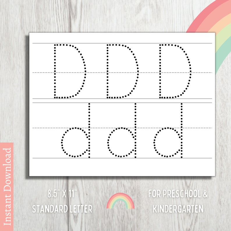 Alphabet Tracing Printable | Large Letters for Preschool Curriculum ...