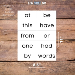 100 Printable Rainbow Fry Sight Words | the First 100 | High Frequency ...