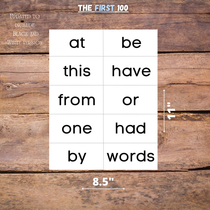 100 Printable Rainbow Fry Sight Words | the First 100 | High Frequency ...