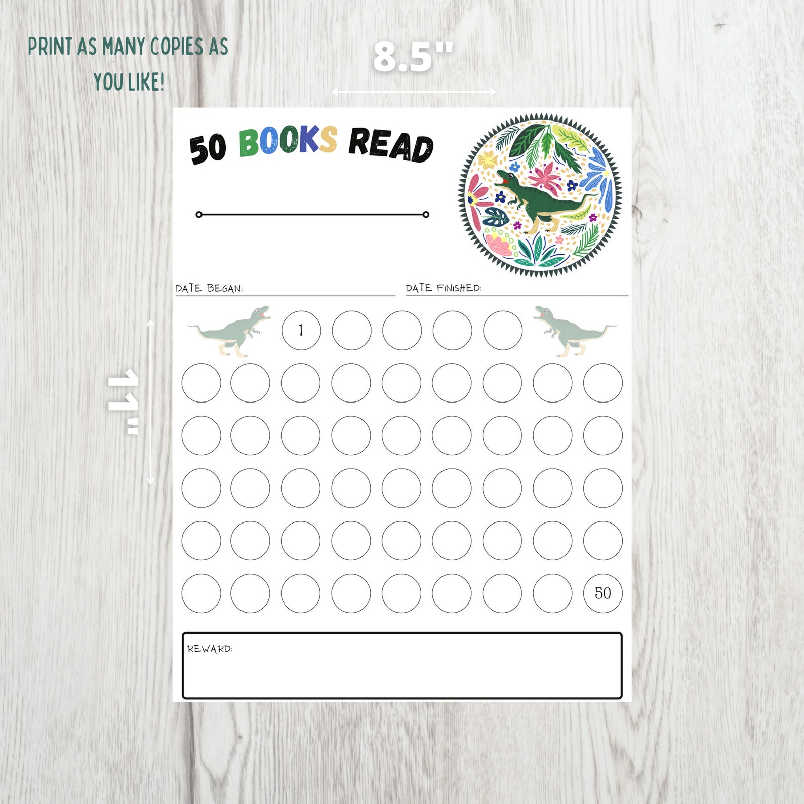 Printable Book Tracker Challenge for Kids | 50 Books Read Tracking ...