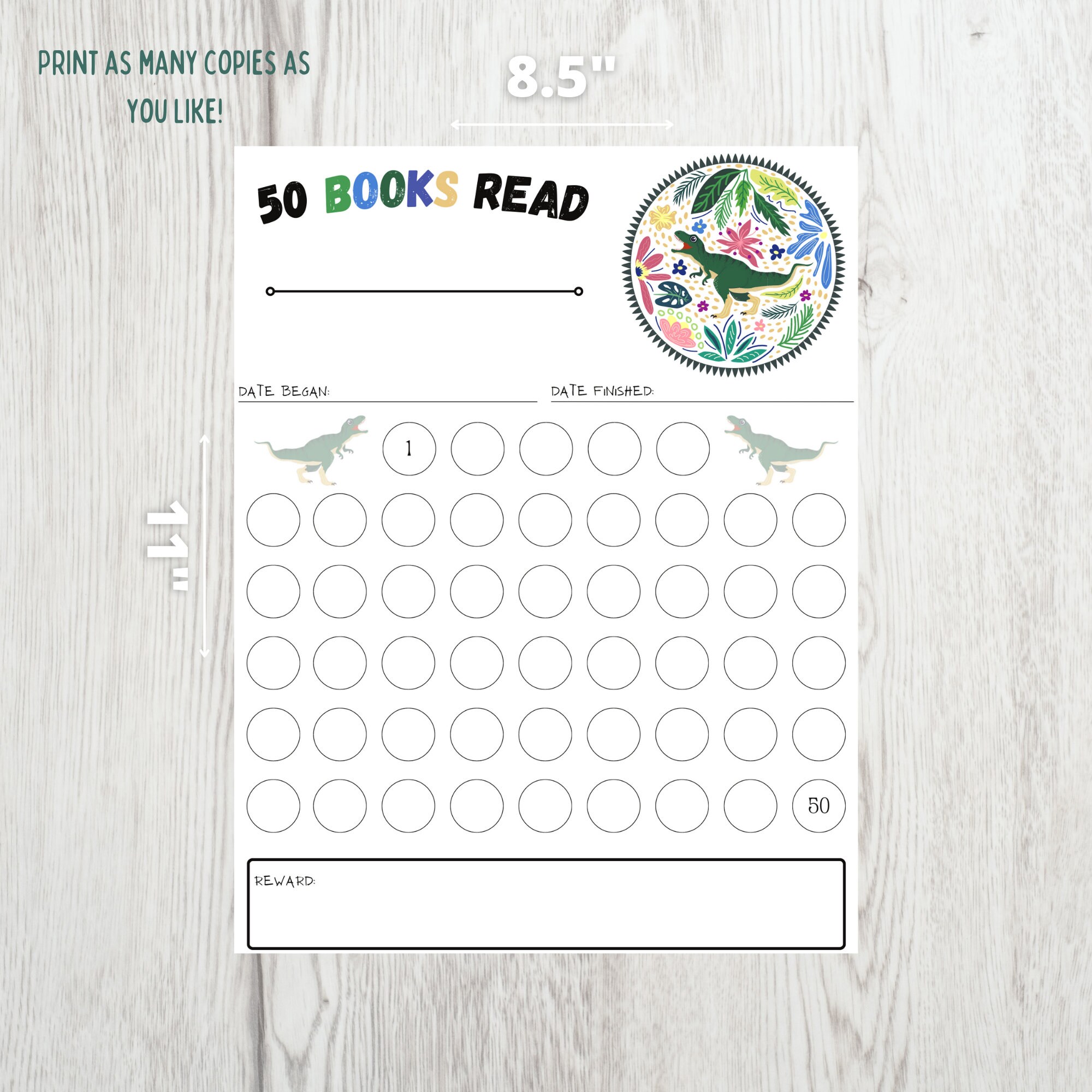 Printable Book Tracker Challenge for Kids | 50 Books Read Tracking ...