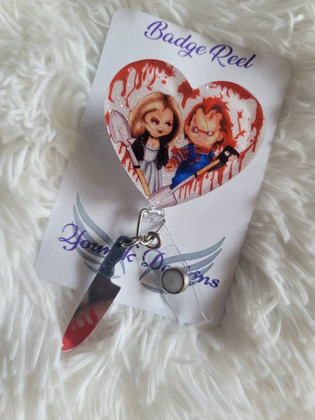 Chucky and Tiffany Badge Reel or Lanyard - Etsy