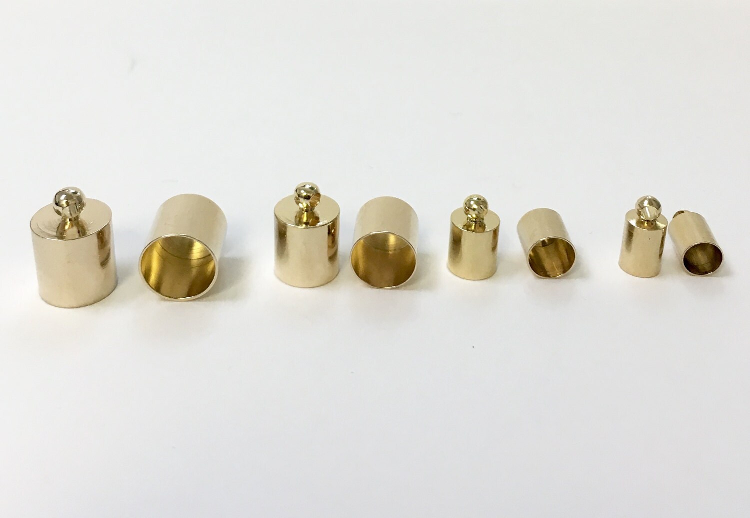 18/20 Brazilian Gold-filled End Caps. 9 Mm 8 Mm 6 Mm and 5 - Etsy