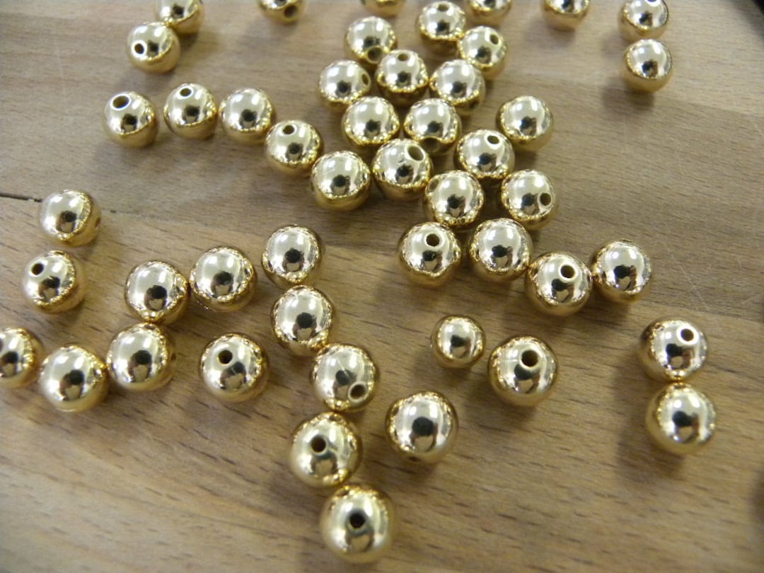 8mm 18/20 Gold Filled Round Beads. Seamless Gold Beads - Etsy