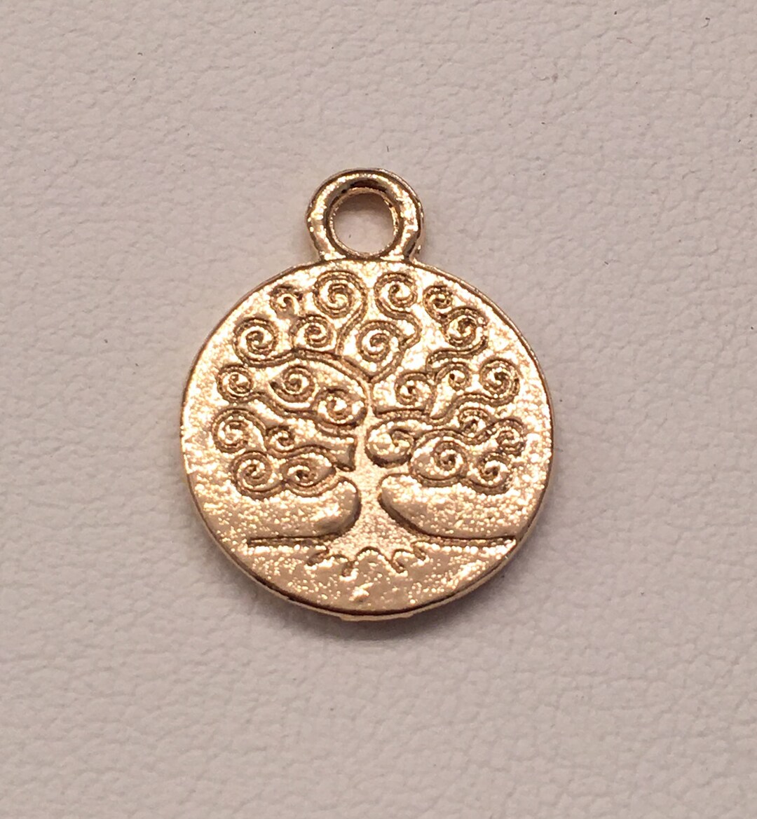 Gold Filled Tree of Life Charm. Double Side - Etsy