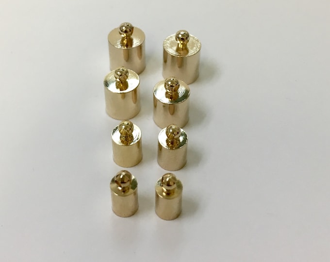 18/20 Brazilian Gold-filled End Caps. 9 Mm, 8 Mm, 6 Mm and 5 Mm End ...