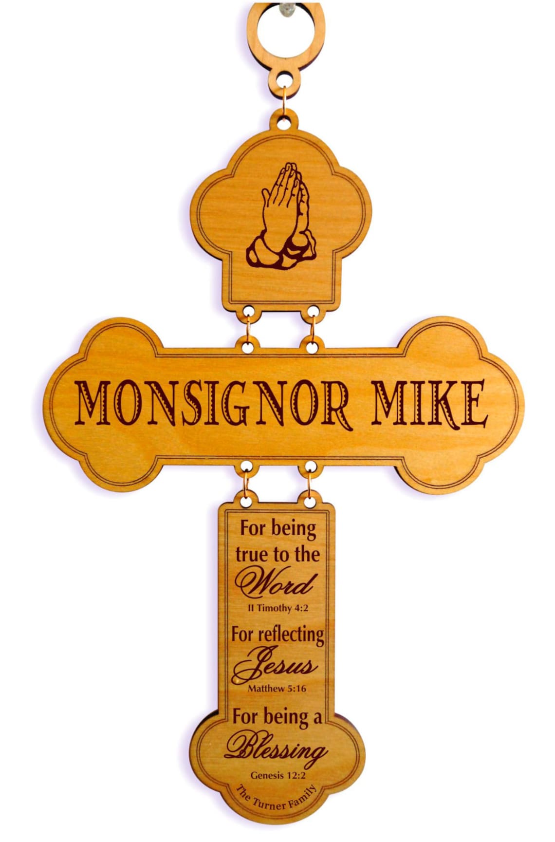 Custom Monsignor Gift: Personalized Catholic Priest Wood Cross, GDPA02 ...