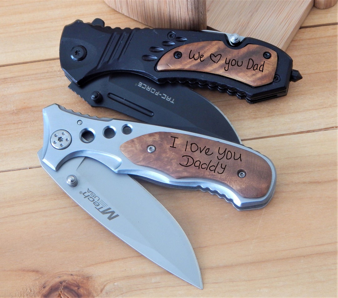Engraved Handwriting Knife for Dad: Personalized Grandpa Gift - Etsy