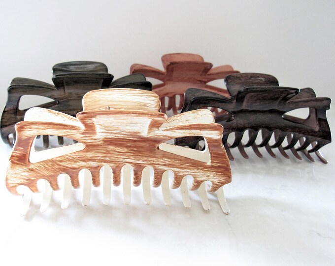 Extra Large Wood Finish Hair Claw Clips for Medium to Thick - Etsy