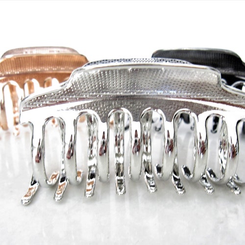 Tiny Mini Silver Tone Metal Hair Claw Clip - Etsy