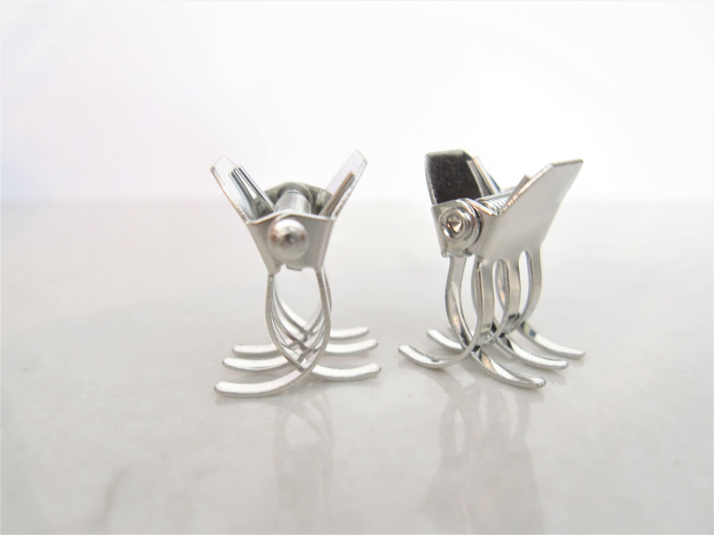 Tiny Mini Silver Tone Metal Hair Claw Clip - Etsy