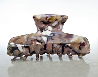 Black White Brown Beige Marbled Hair Claw Clip - Etsy