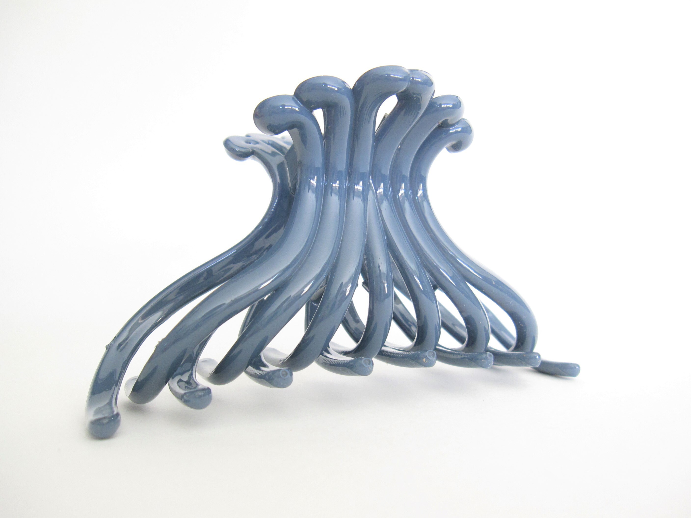 Large blue acrylic hair claw clip for medium thick hair | Etsy