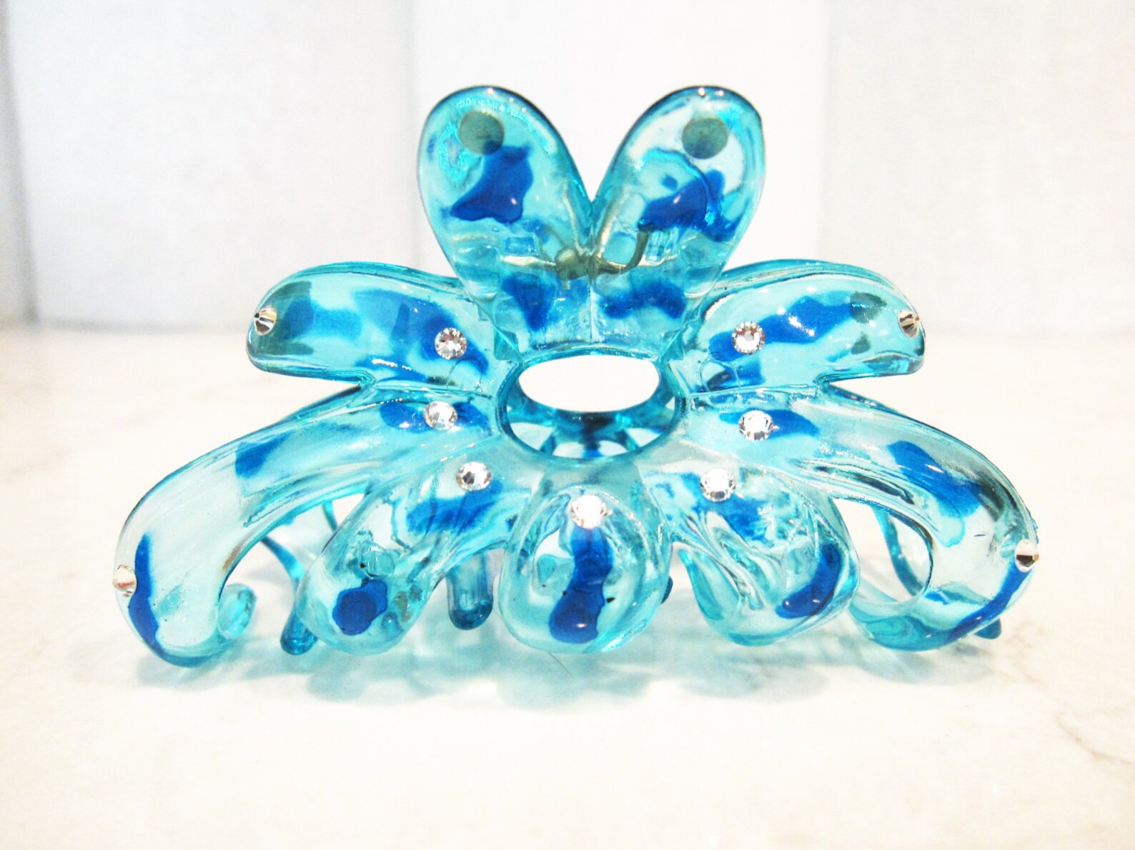 Clear Flower Hair Claw Clips With Swarovski Crystals - Etsy