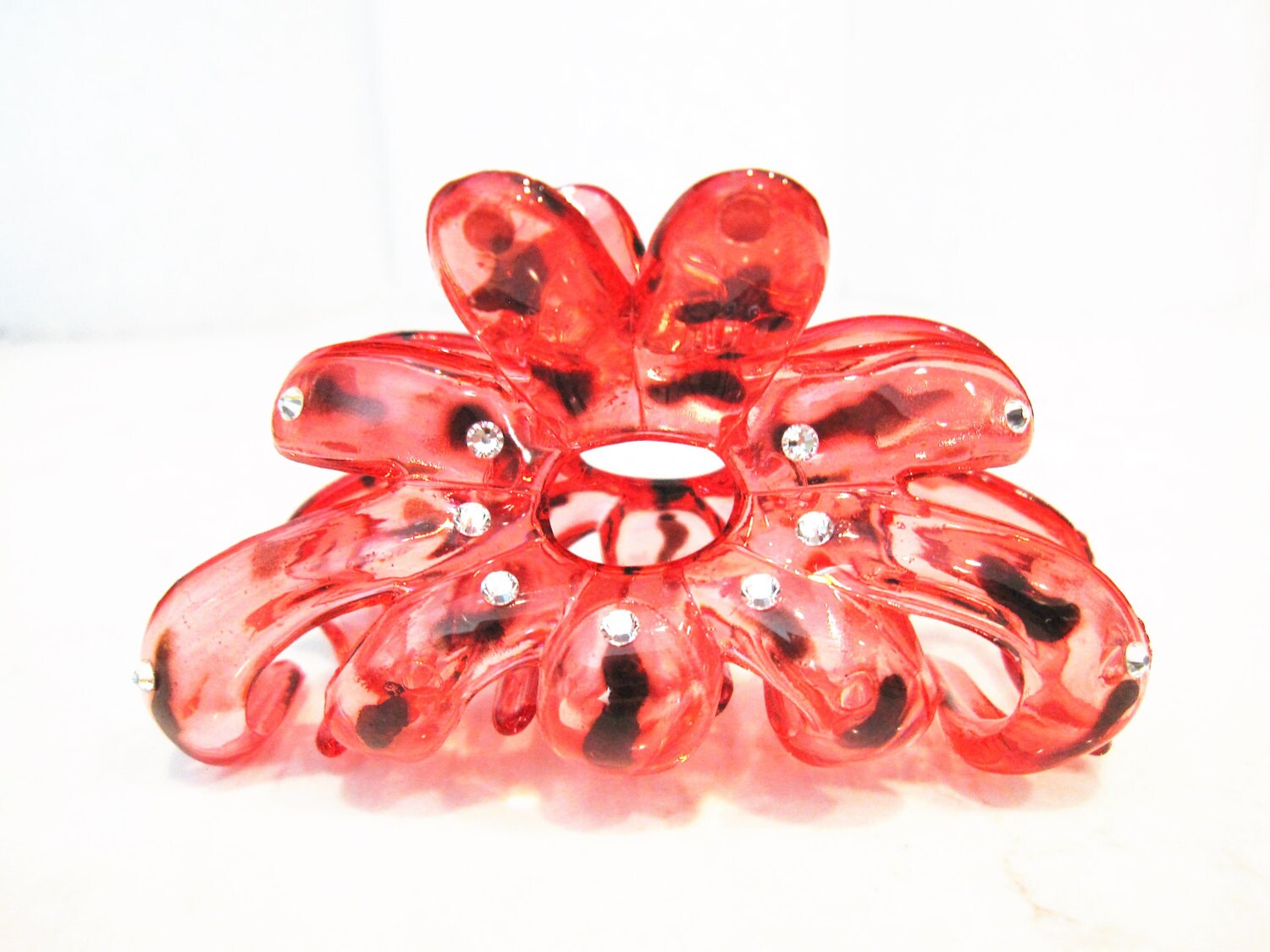 Clear Flower Hair Claw Clips With Swarovski Crystals - Etsy