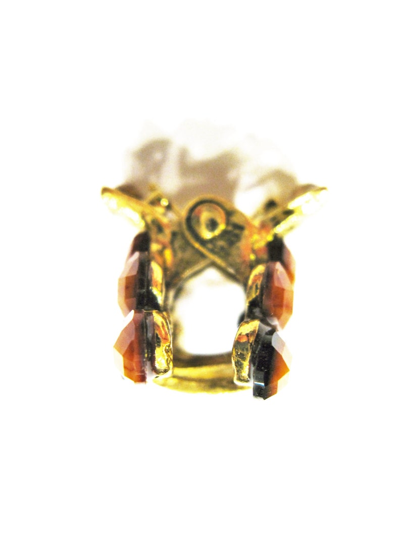 Small Mini Metal Jeweled Antique Bronze Hair Claw Clip - Etsy