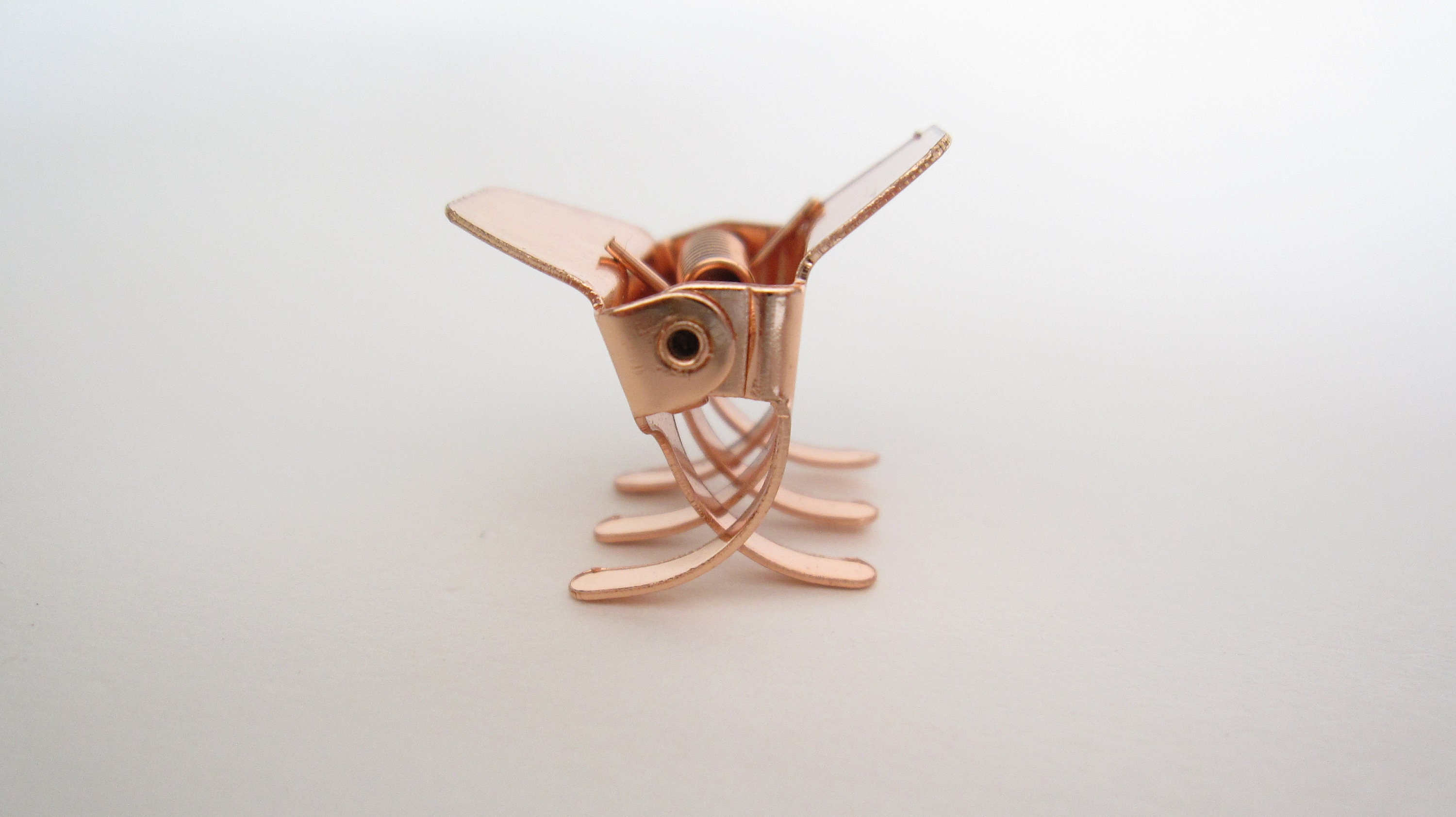 Small Mini Shiny Rose Gold Tone Metal Hair Claw Clip | Etsy