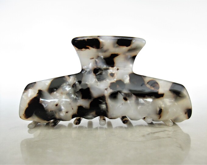 Black White Brown Beige Marbled Hair Claw Clip - Etsy