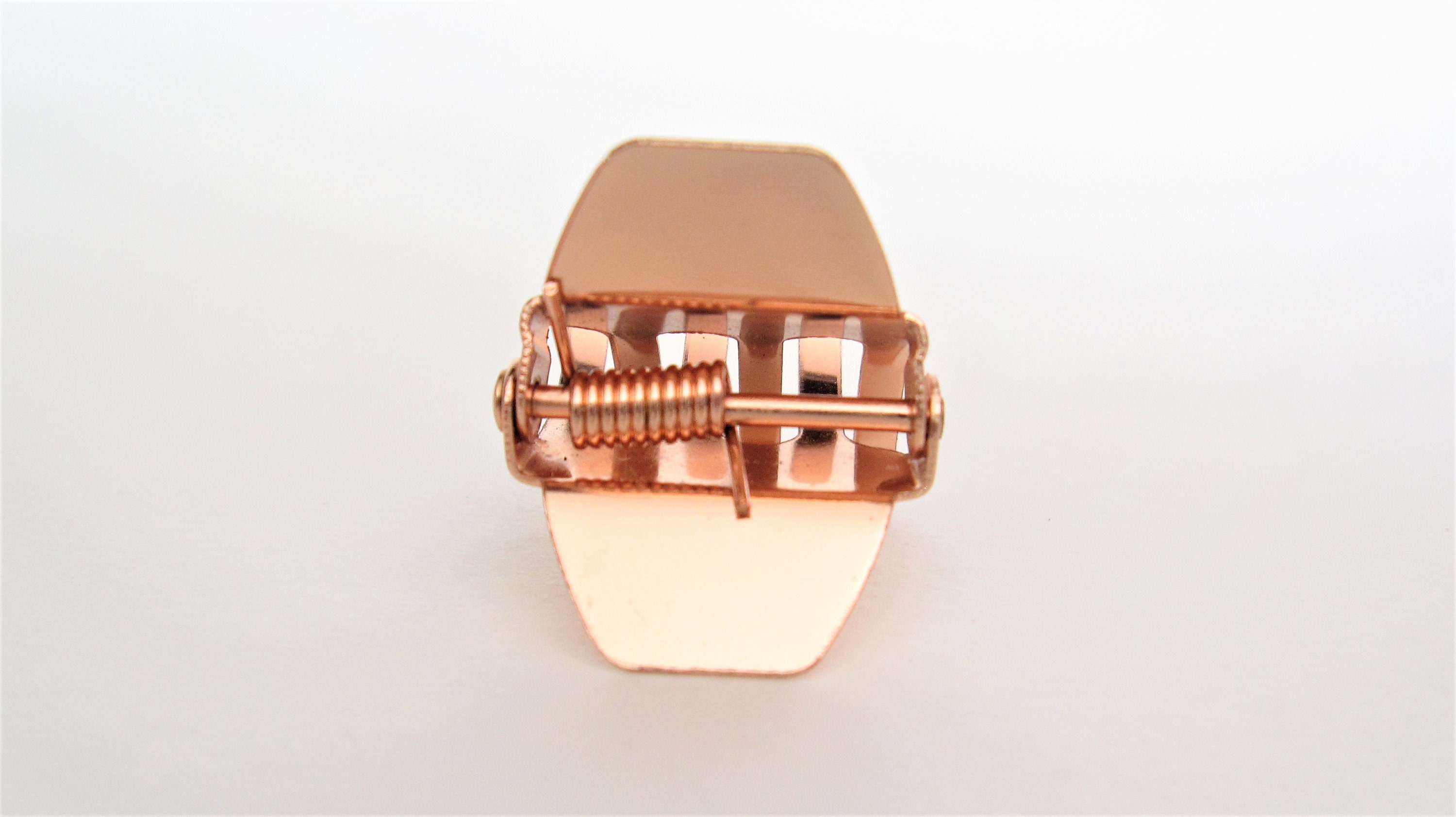 Small Mini Shiny Rose Gold Tone Metal Hair Claw Clip | Etsy