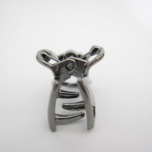 Tiny Small Dark Silver Tone Bow Shaped Metal Hair Claw Clip - Etsy