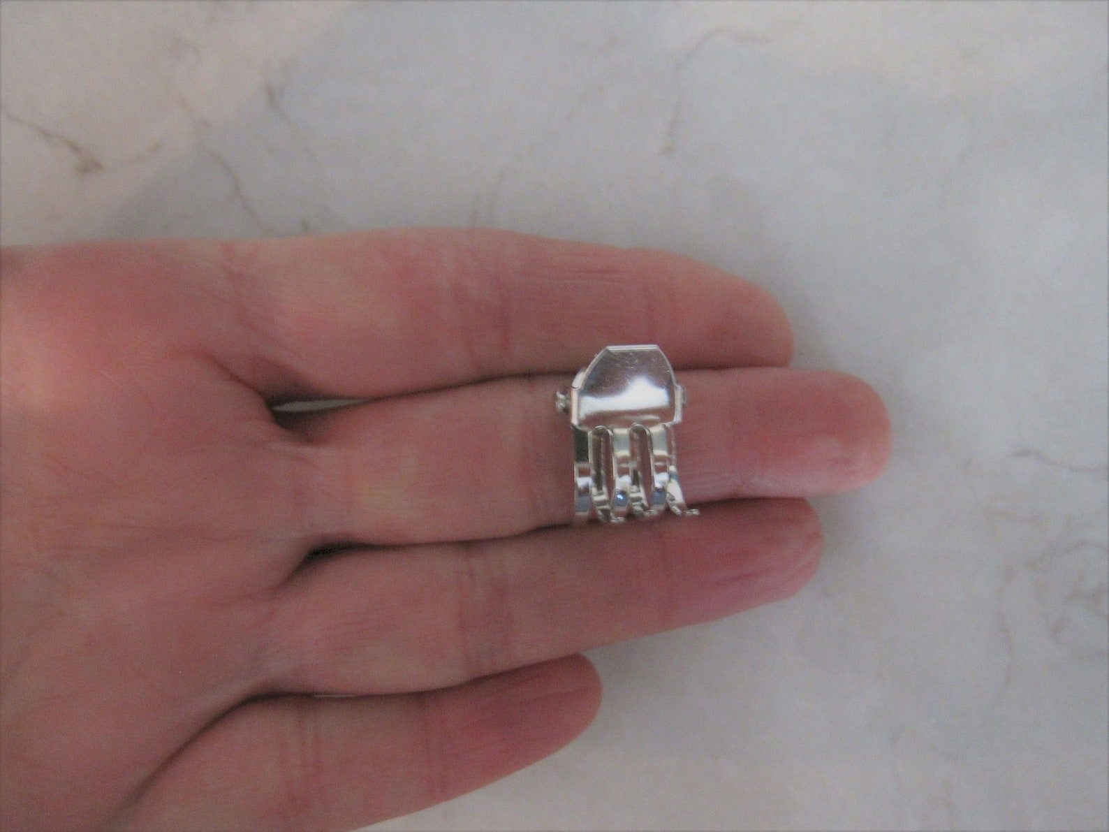 Tiny Mini Silver Tone Metal Hair Claw Clip - Etsy