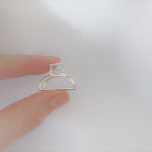 Metal Tiny Mini Small Matte Silver Star Hair Claw Clip - Etsy