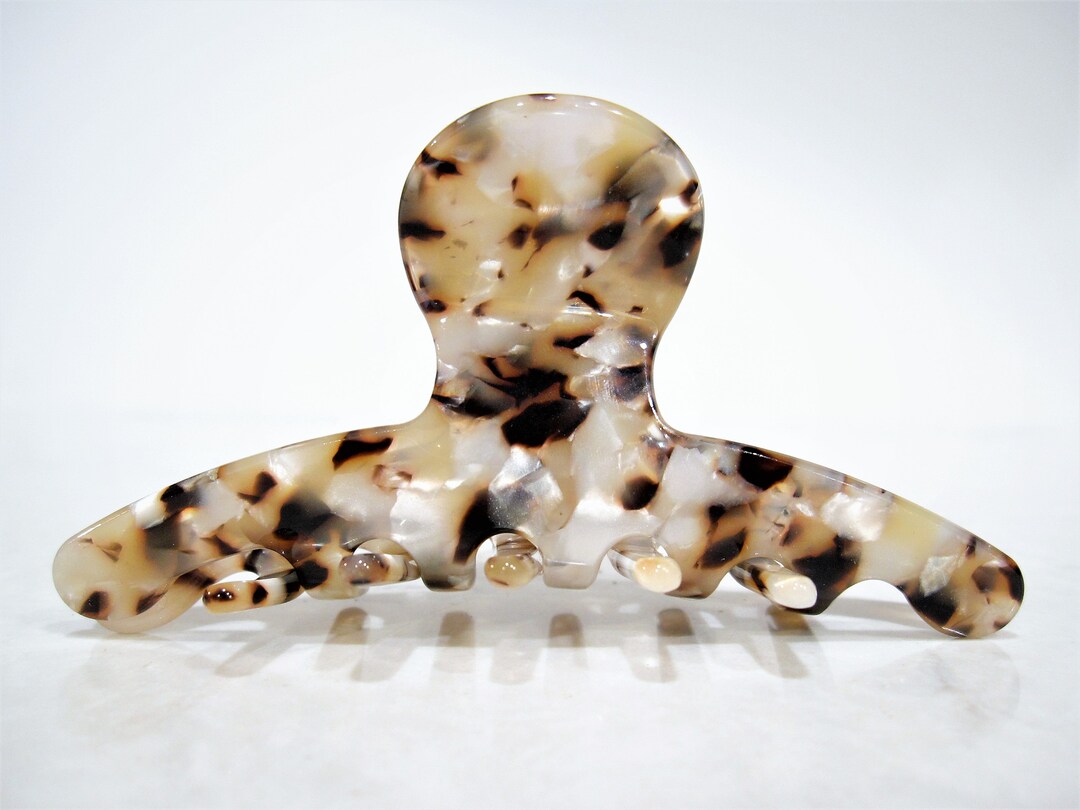 Brown and Creme Marble Design Hair Claw Clip for Medium Fine - Etsy