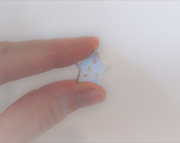 Metal Tiny Mini Small Matte Silver Star Hair Claw Clip - Etsy