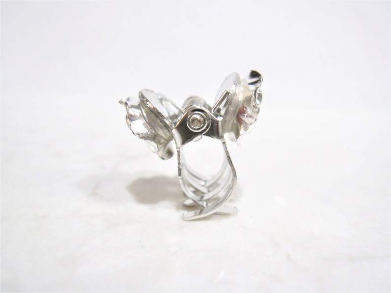 Tiny Mini Silver Metal Silver Flower Hair Claw Clip - Etsy