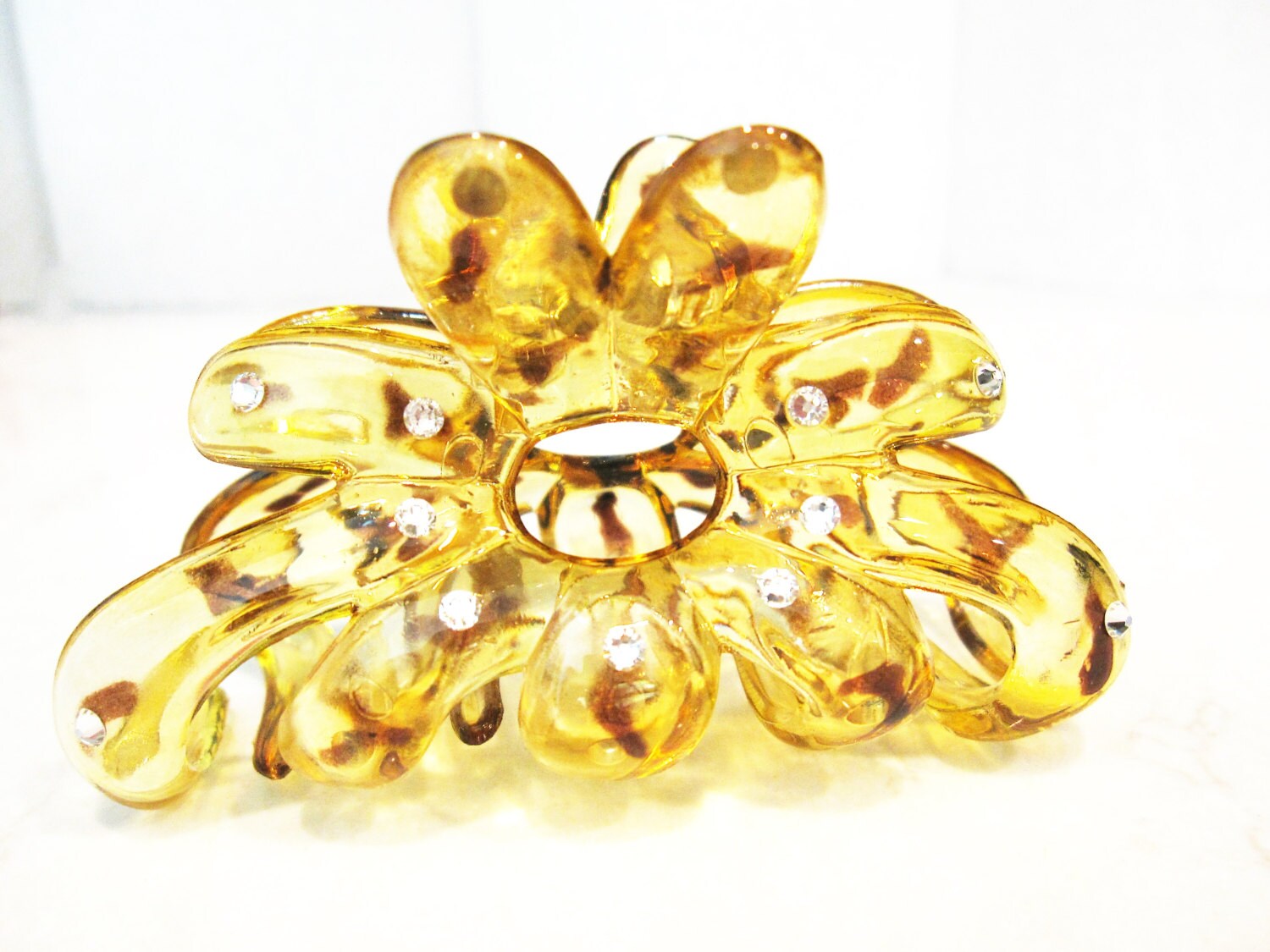 Clear Flower Hair Claw Clips With Swarovski Crystals - Etsy