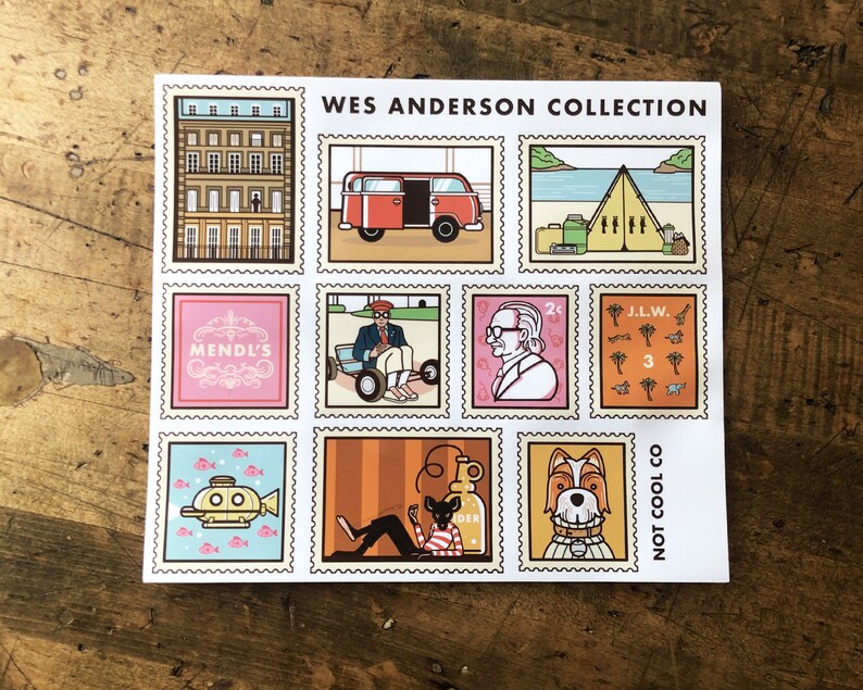 Wes Anderson Movie Sticker Set - Etsy