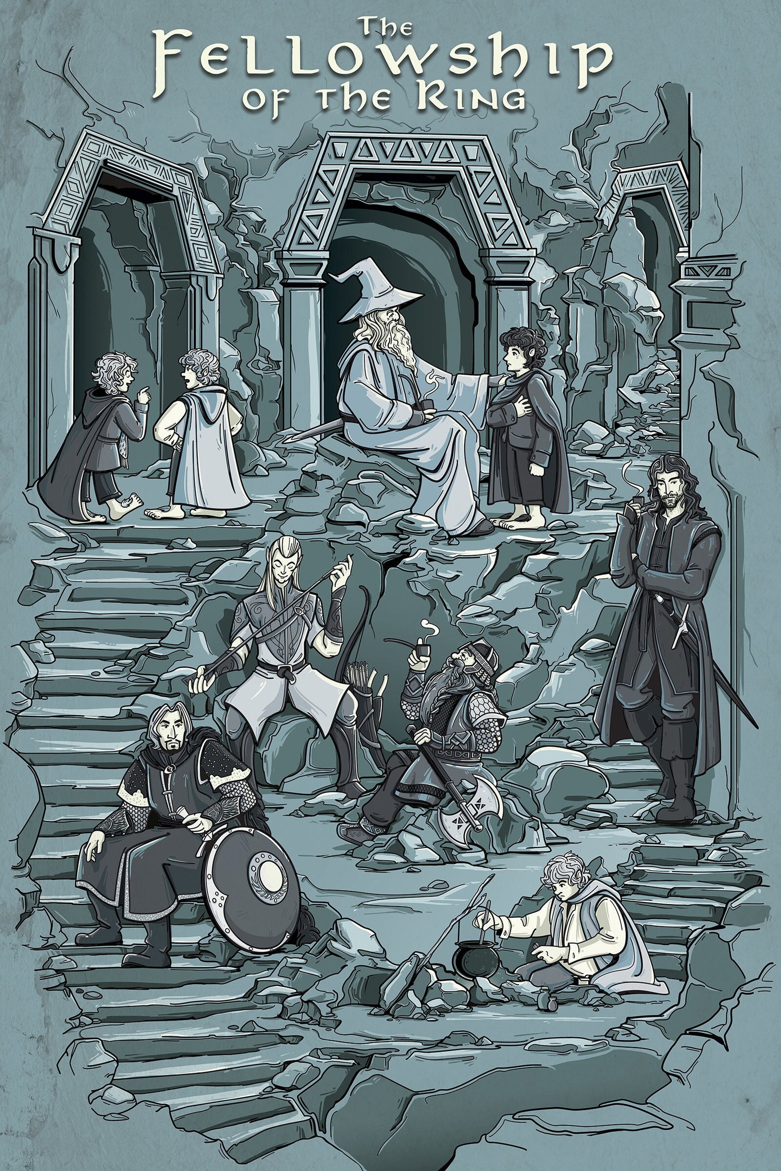 Fellowship of the Ring Poster | Etsy